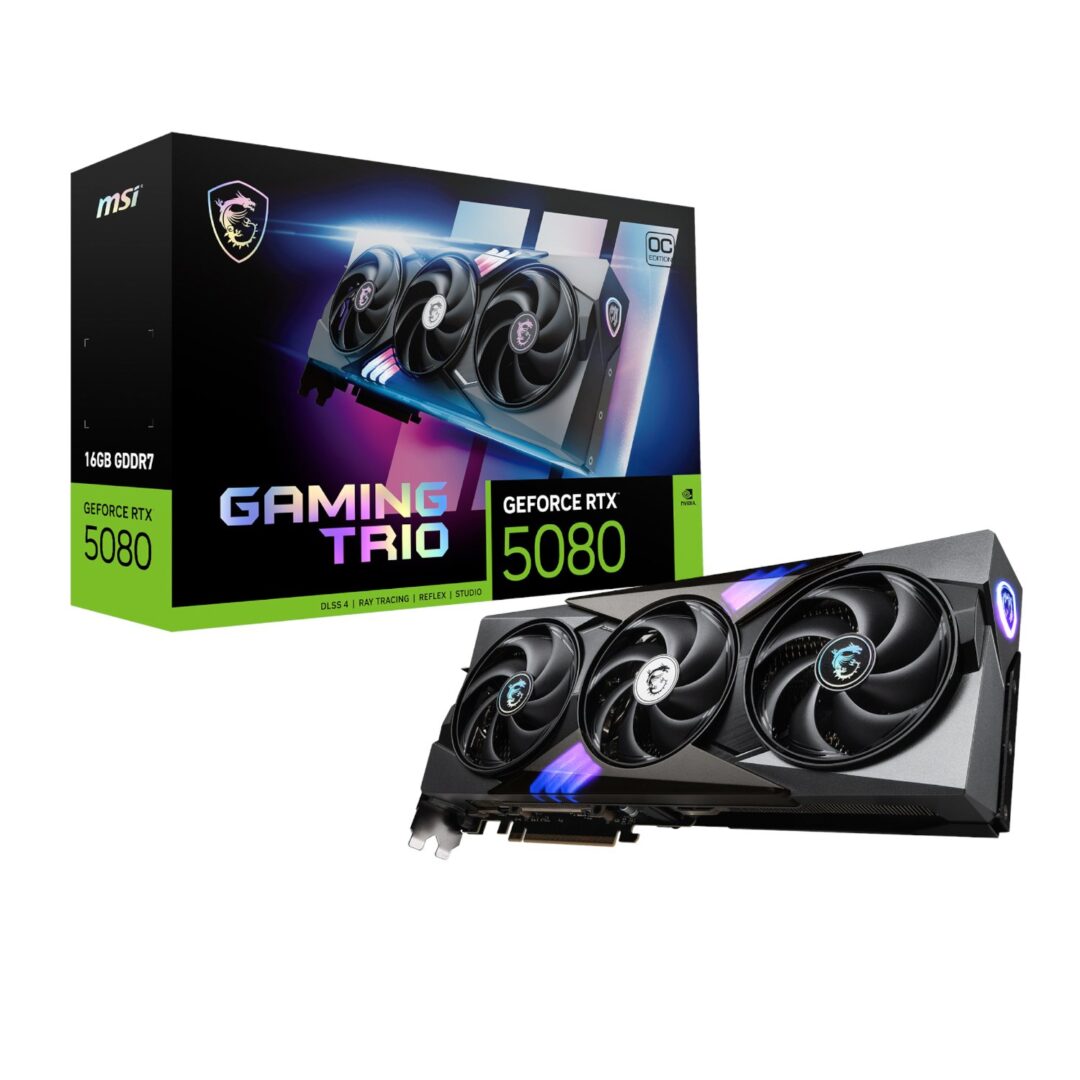 MSI GeForce RTX 5080 GAMING TRIO OC 16G Graphics Card – Supreva